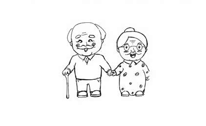 老人家简笔画,简笔画人物老人家,老人家的简笔画_大山谷图库